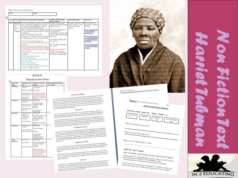 Teaching Harriet Tubman's Biography: A 4-Week English Plan for Year 5 and 6