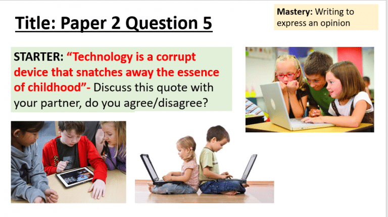 Debating Technology Usage Among Children: Engaging Lesson Resource