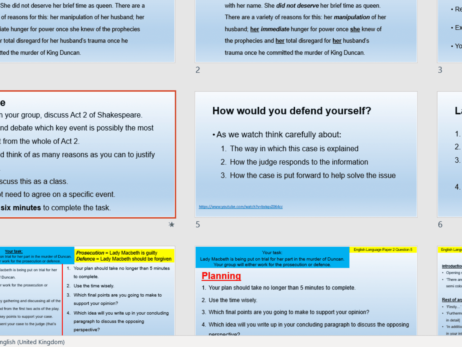 Lady Macbeth: To Blame or Defend? A Lesson with Discussion Points and ...