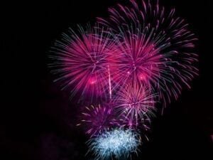 Full-Page Firework Pictures to Colour with Writing Lines: Spark ...