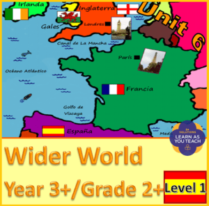 Six Lesson Primary/Elementary Spanish Unit: UK Countries, France, Spain ...