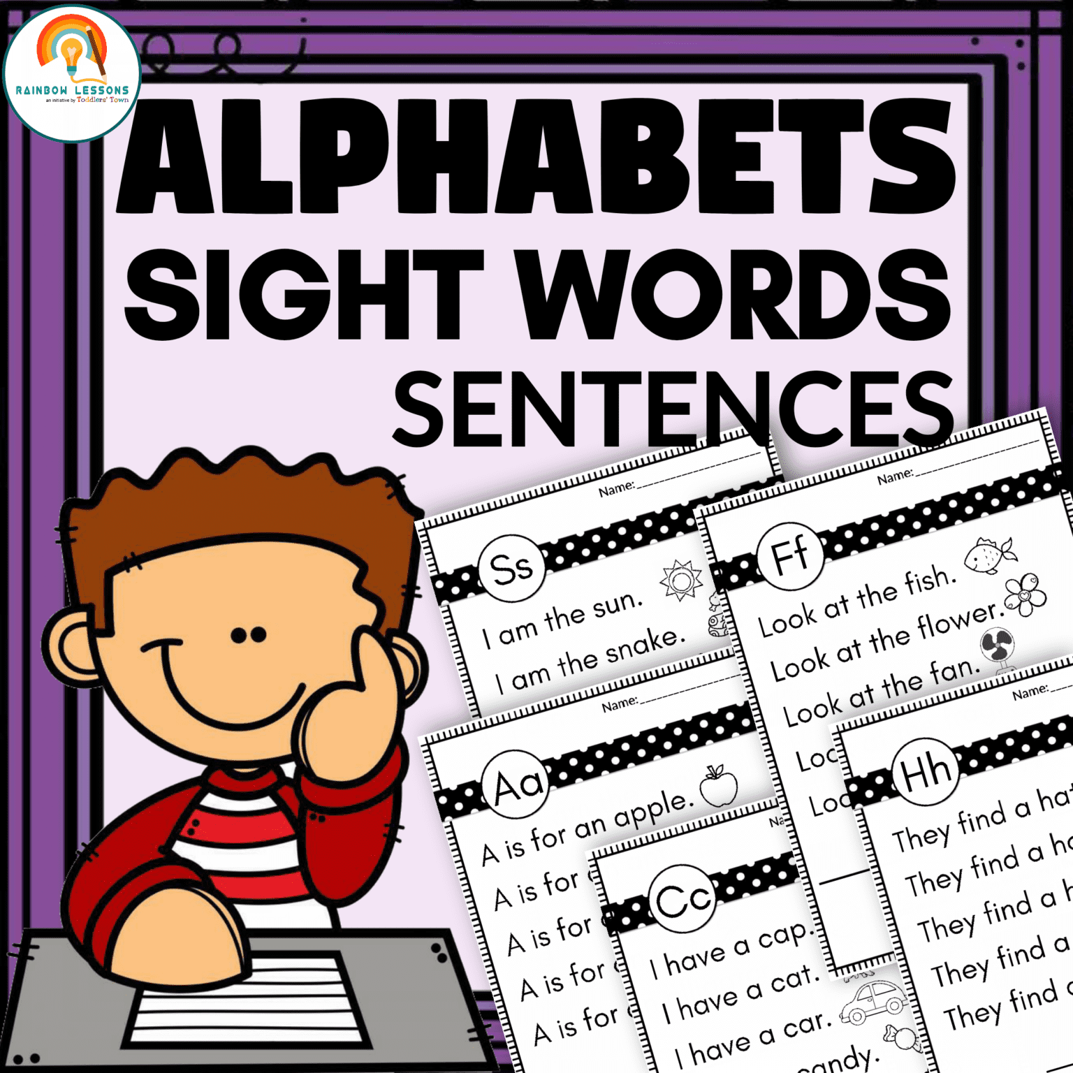 Kindergarten Sight Words Sentences for Beginning Readers