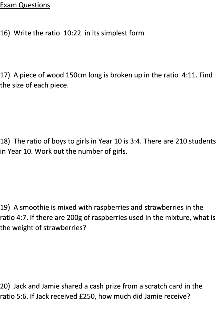 GCSE Foundation Level Number Worksheets with Practice and Exam Questions