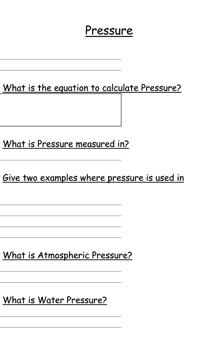 KS3 Physics Forces, Pressure and Magnetism Scheme Of Work – Free and ...