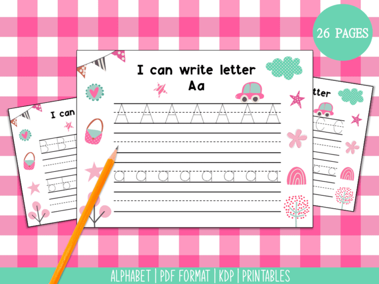 26 Handwriting Practice A-Z Pages for Back-to-School