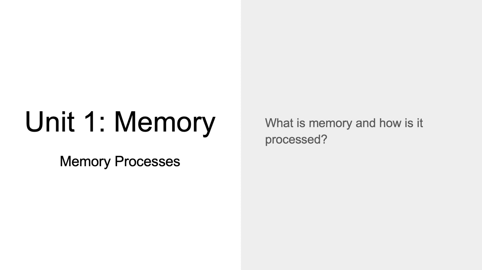 AQA GCSE Psychology Memory Lesson 1/7: Starter Activity and Retrieval ...