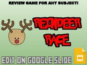 Review with Reindeer Race: Fun and Easy Game Template for Any Subject