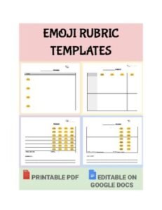 10 Blank Emoji Rubric Templates for Grading Fun Assignments