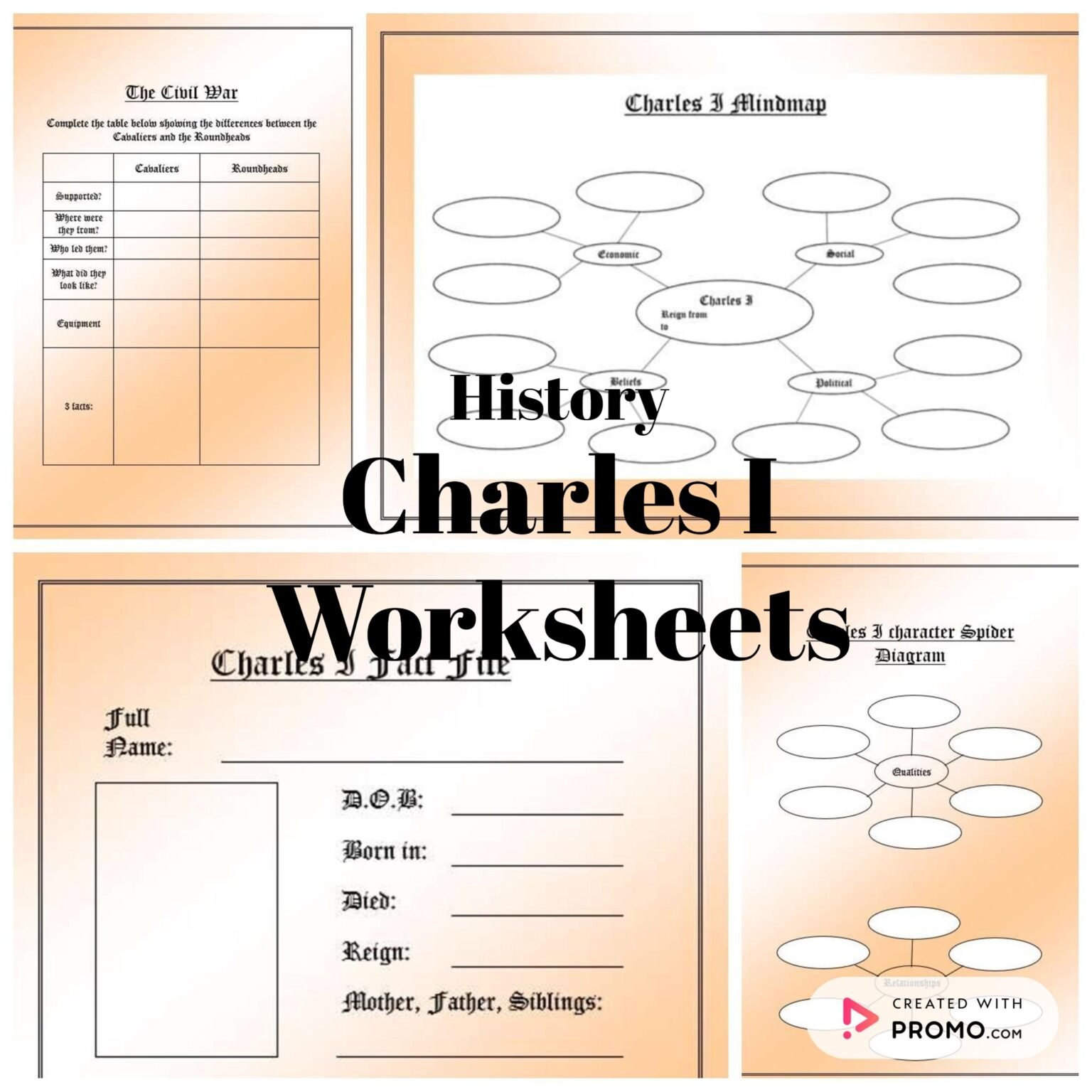History Charles I Worksheets – Free and Premium Teaching Resources ...