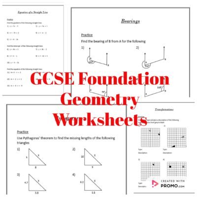 10 GCSE Foundation Geometry Worksheets – Free and Premium Teaching ...