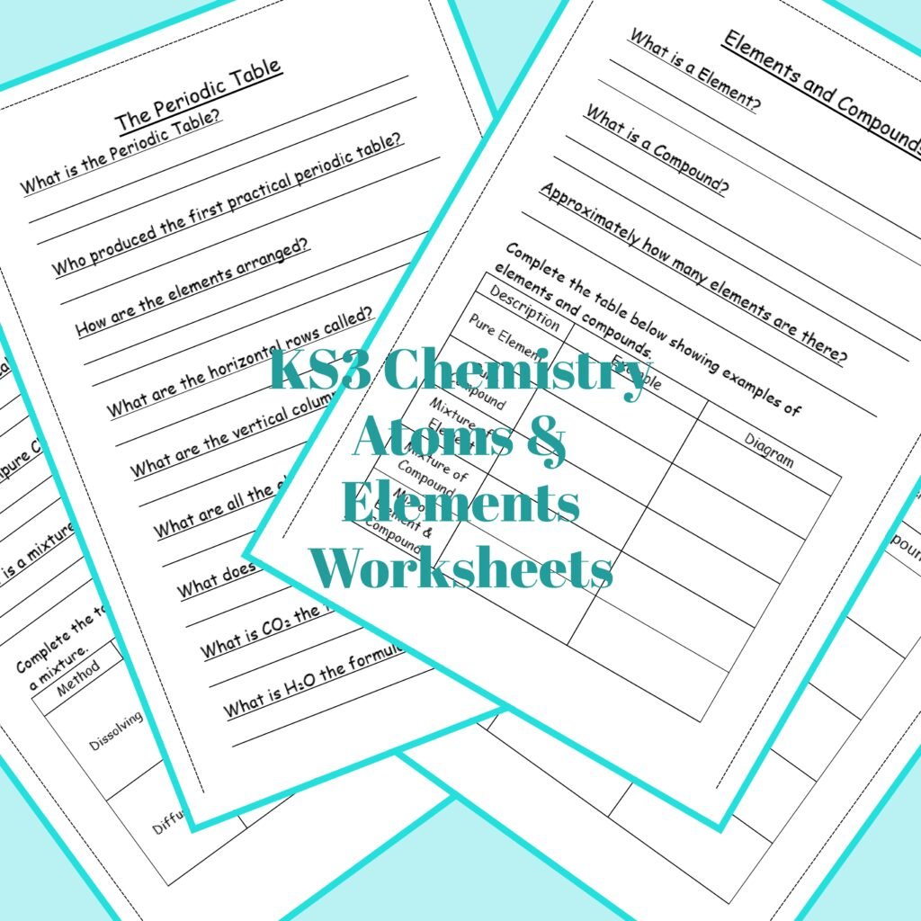 KS3 Chemistry: Worksheets for Teaching Atoms and Elements