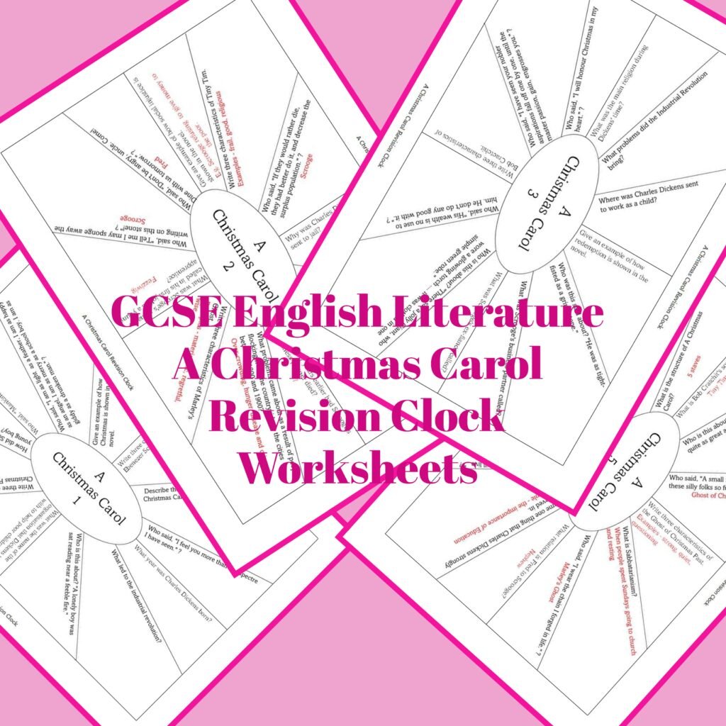 6 Christmas Carol Worksheets with Quotes and Themes