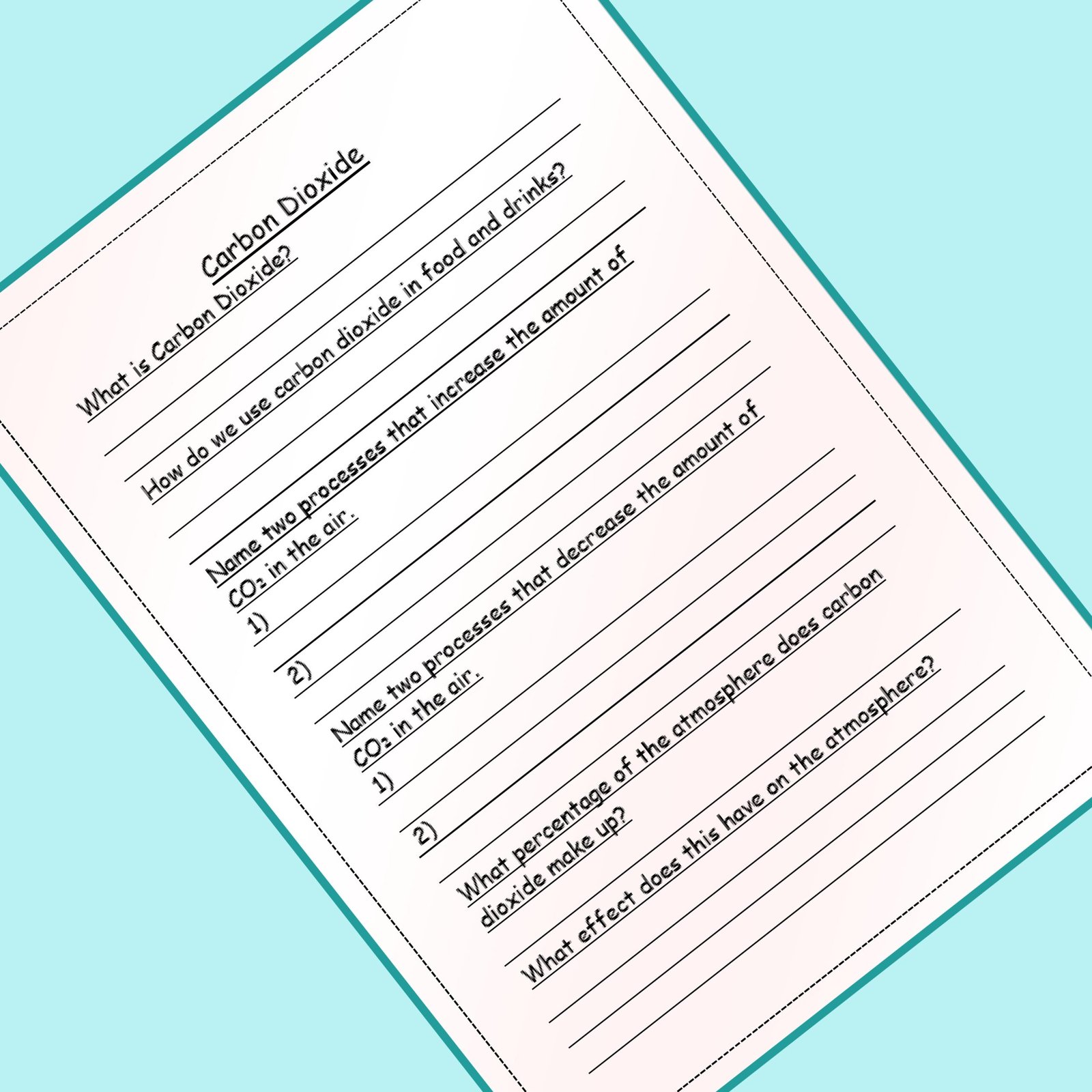 KS3 Chemistry Worksheets for Earth and Environment Teaching