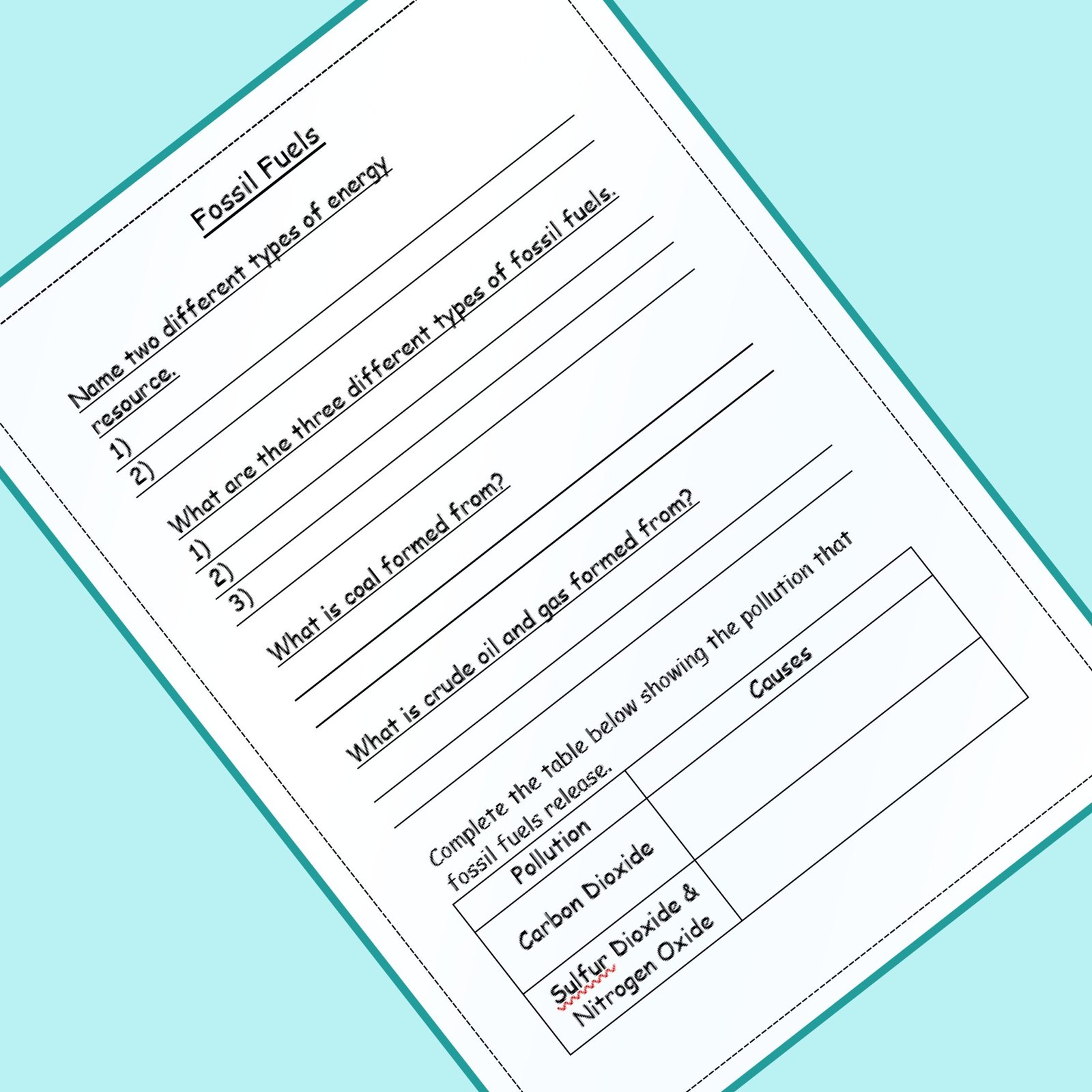 Support KS3 Physics Teaching with Engaging Energy Worksheets