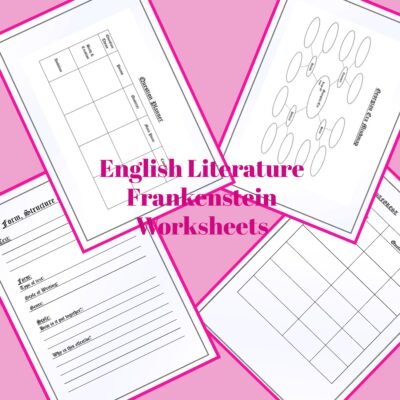 5 Worksheets to Help Students Study Frankenstein: Mary Shelley Fact ...