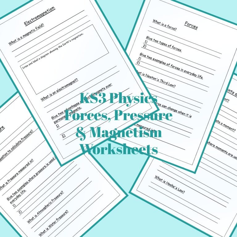 Teach KS3 Physics with Engaging Worksheets on Forces, Pressure, and ...