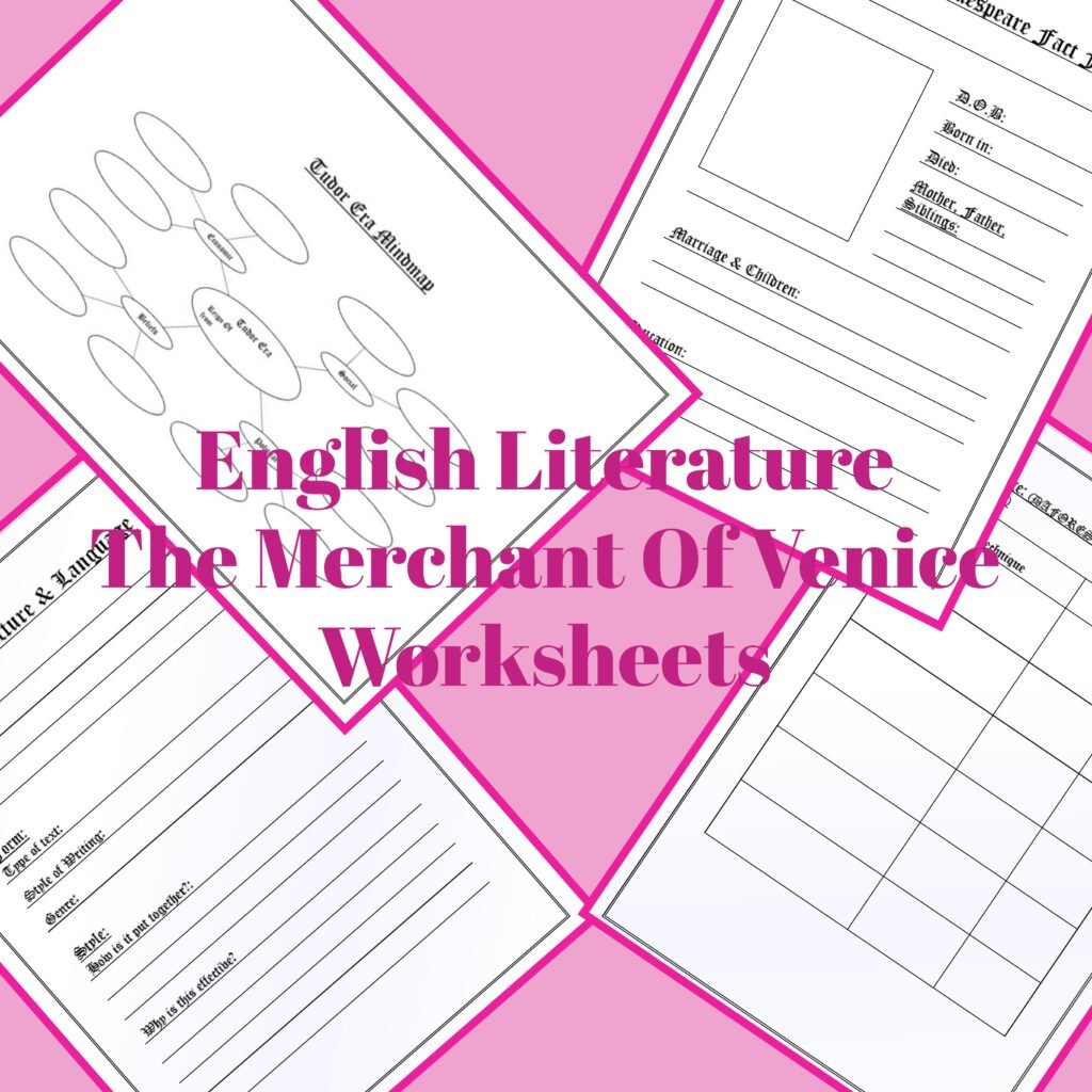 5 Worksheets to Help Students Study The Merchant Of Venice