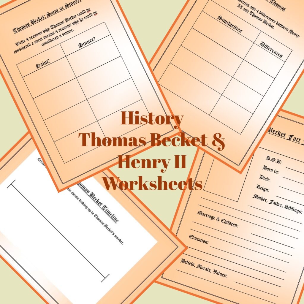 History Thomas Becket and Henry II Worksheets - Free and Premium ...