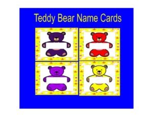 40 Fun PDF Name Cards/Labels for Your Pre-school Classroom