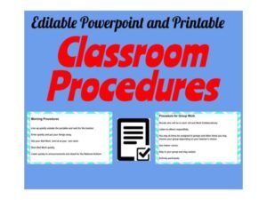 23 PP EDITABLE Classroom Procedures and Routines for Prevention-Based ...
