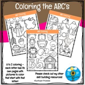 Alphabet ABC Coloring Pages Activity: Skill-Building Resources for ...