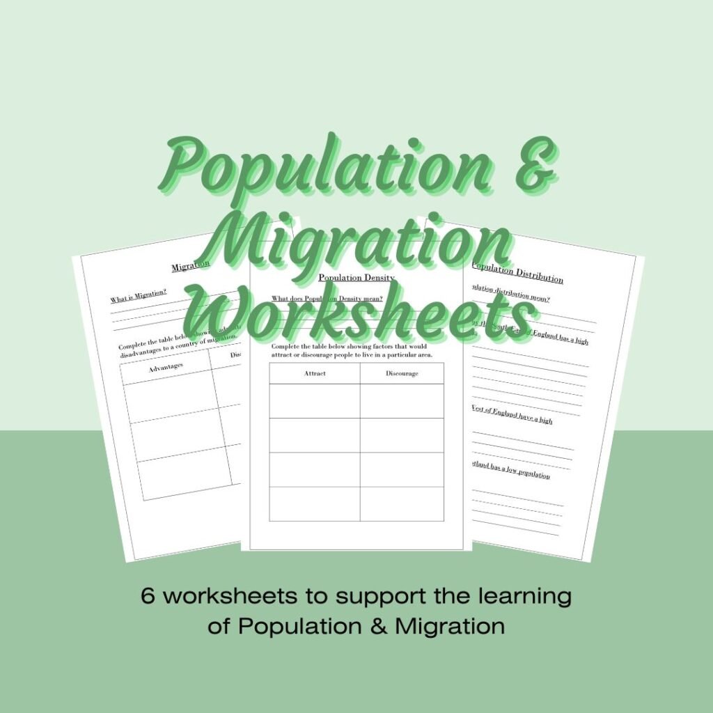 Teach KS3 Geography with these adaptable worksheets on Population and ...