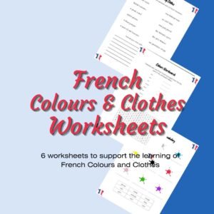 French Colours and Clothes Worksheets: Vocabulary, Wordsearch ...