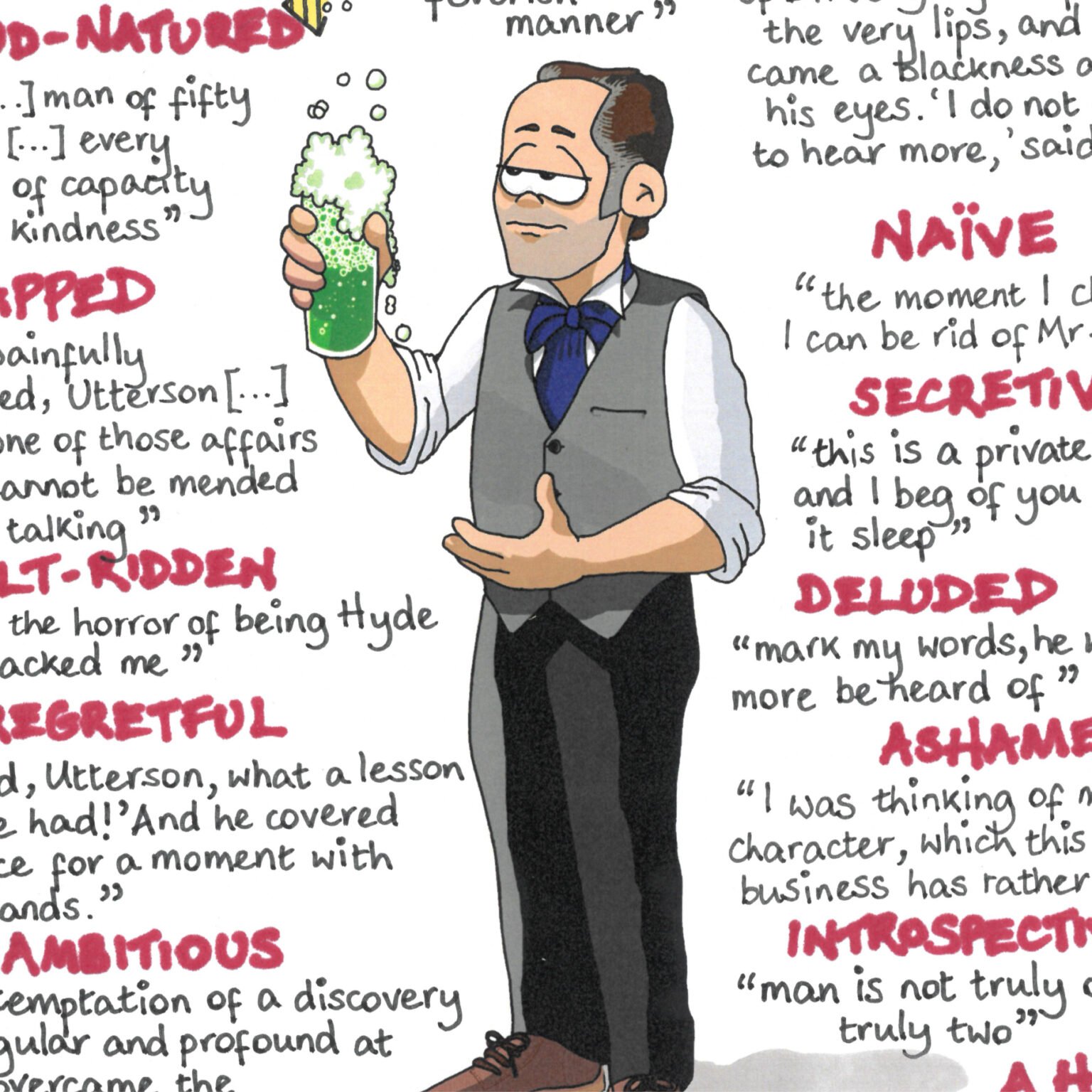 Engaging Dr Jekyll Poster for GCSE Exam Revision: Quotes, Comments, and ...