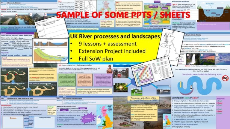 Engaging KS3 SoW on UK Rivers with Sample Lessons - Check Quality!