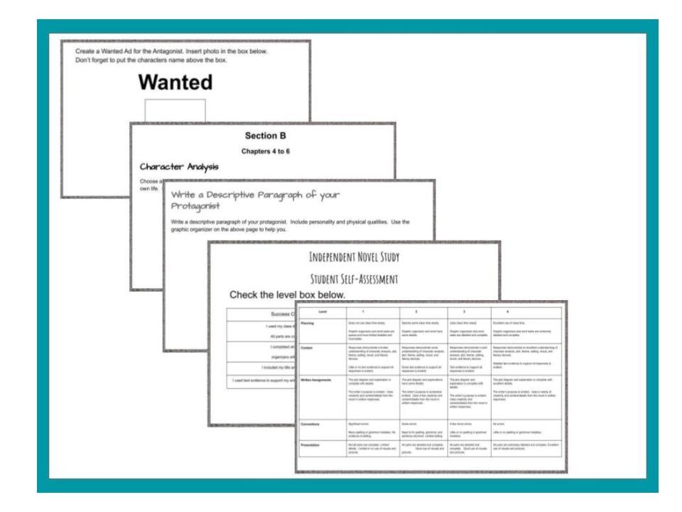 Engaging Writing Activities: Literary Devices, Graphic Organizers, and More