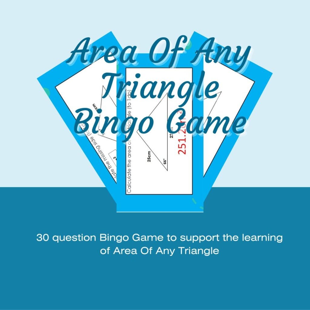 Engage Students with an Interactive Area of Any Triangle Maths Bingo Game