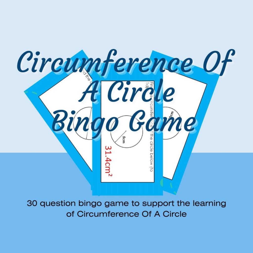 Engaging Maths Bingo Game: Circumference of a Circle Revision with ...