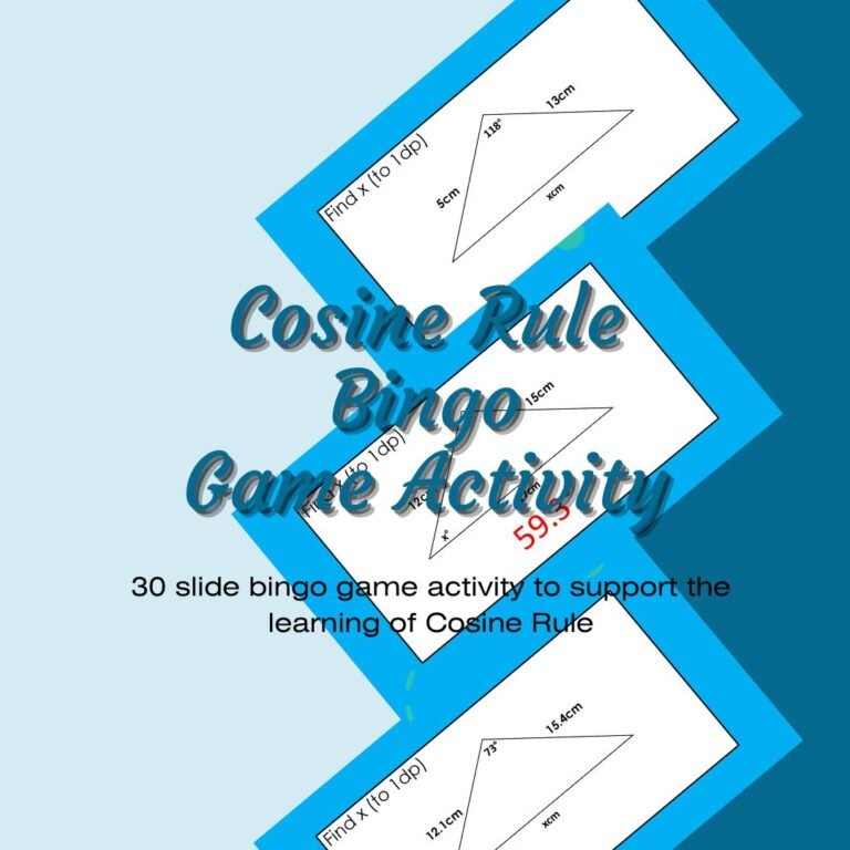 Engaging Cosine Rule Maths Bingo Game: Active Revision with Excitement ...