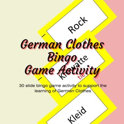 Engaging German Clothes Bingo Game: Revise Vocabulary with Excitement!