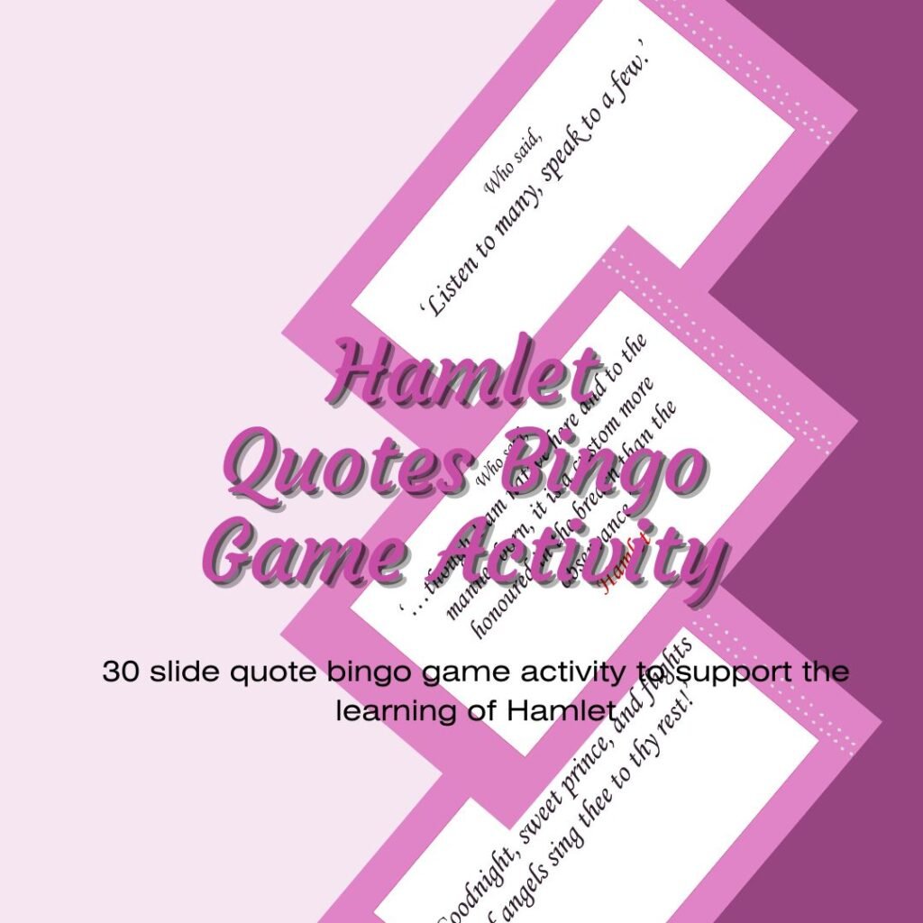 Engaging Hamlet Quote Bingo Game - Interactive and Adaptable PowerPoint ...