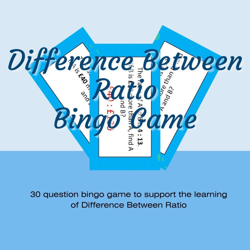Engaging Ratio Maths Bingo Game: Fun and Interactive Revision Activity