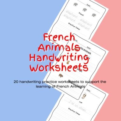 Enhance Your French Language Skills: French Animals Worksheets for Handwriting Practice