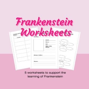5 Worksheets to Help Students Study Frankenstein: Mary Shelley Fact ...