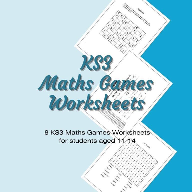 8 Printable Maths Games and Worksheets for KS3