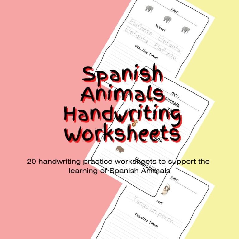 Enhance Spanish Language Skills with Engaging Animal Worksheets