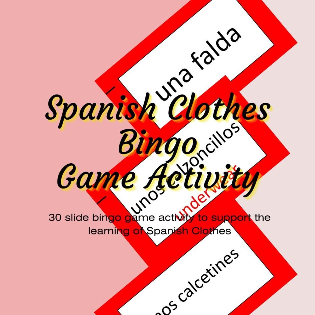 Engaging Spanish Clothes Bingo Game: Downloadable PowerPoint for Fun ...