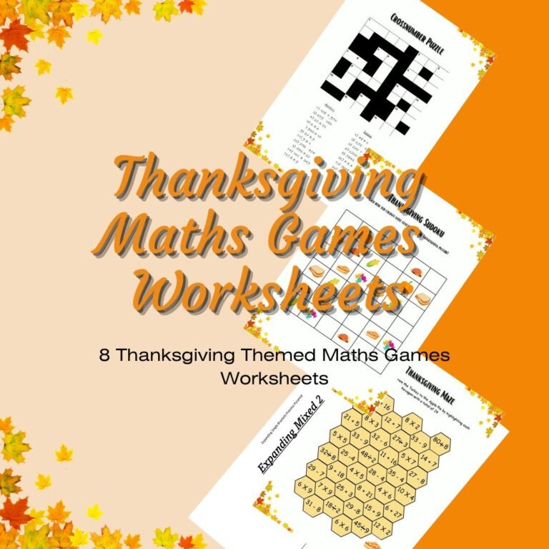 Fun Thanksgiving Maths Games Worksheets for Engaging Learning