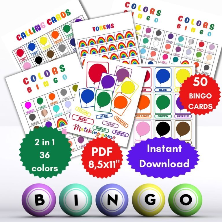 Engaging Kids with Colour Flash Cards and Bingo Learning Set