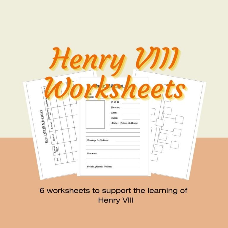 Explore the Life and Reign of Henry VIII with Tasks and Worksheets