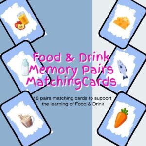 Downloadable Food & Drink Matching Cards: Enhance Learning
