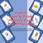 Download French Food & Drink Themed Matching Cards Resource