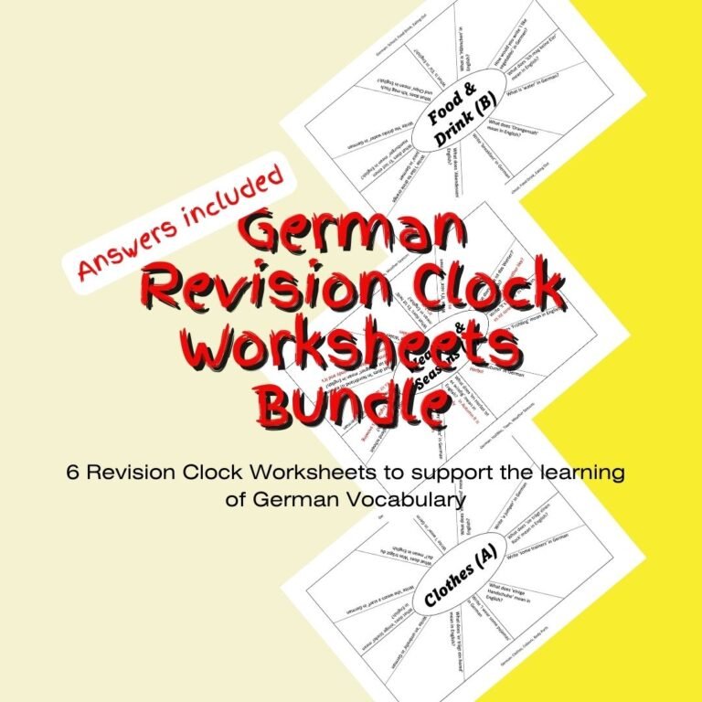 Comprehensive German Study Resource: Engaging Worksheets