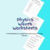 Teaching KS3 Physics Waves with Engaging Worksheets