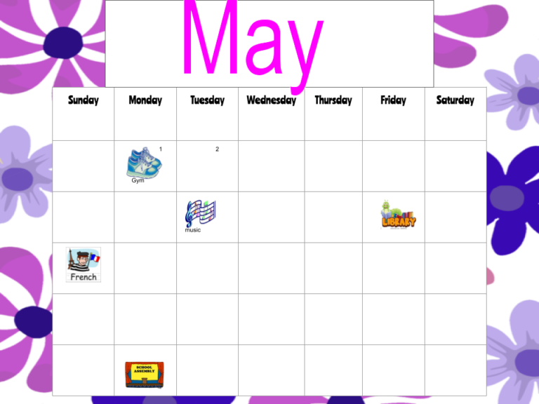 Flexible Calendar Tool for Elementary Grades