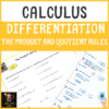 Master Calculus: Product and Quotient Rules Worksheet